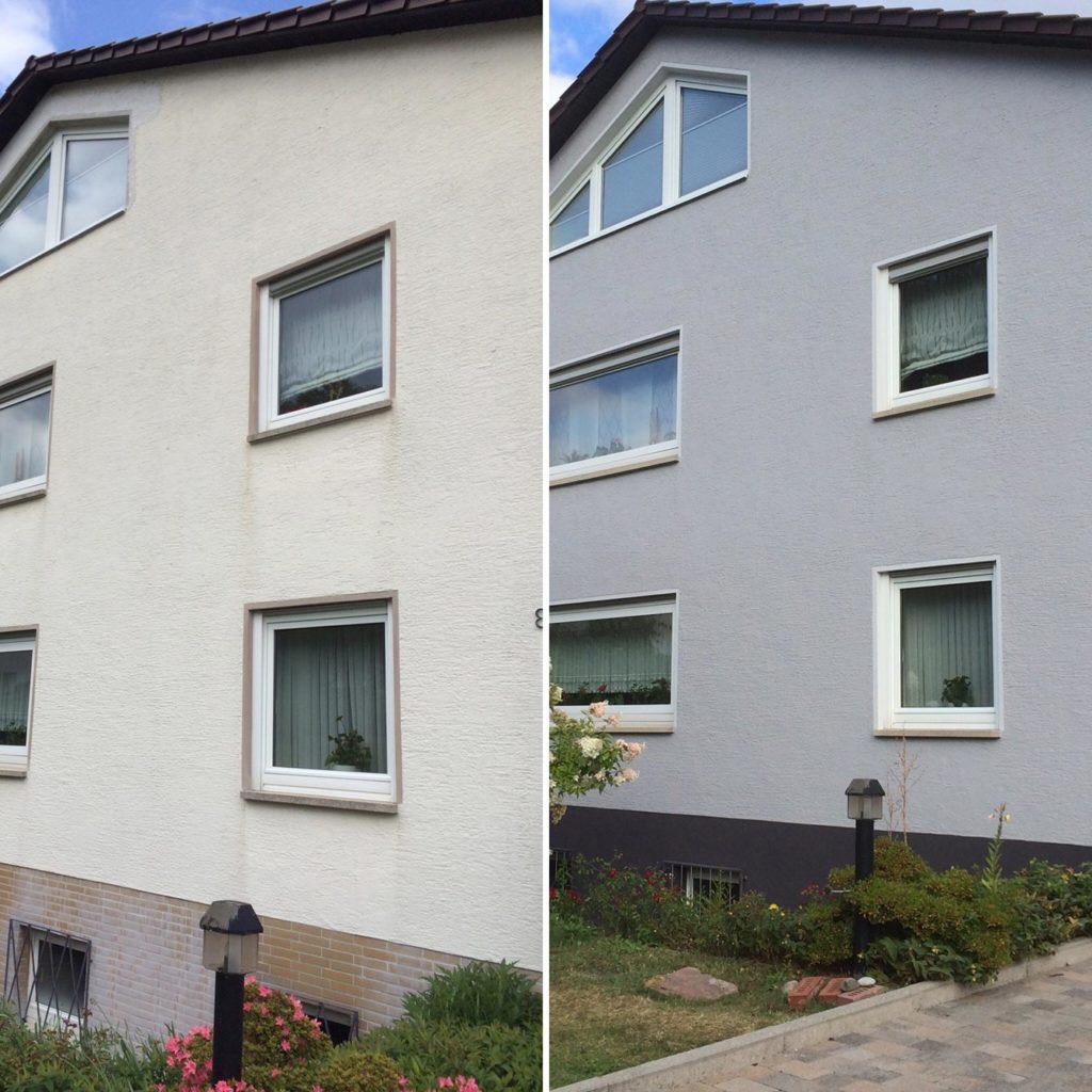 Fassadenfarbe Grau Beige